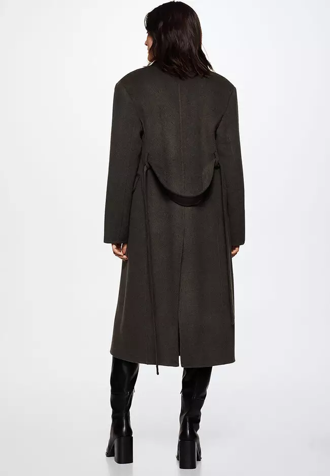 Buy Mango Woollen Coat With Belt 2024 Online | ZALORA Philippines