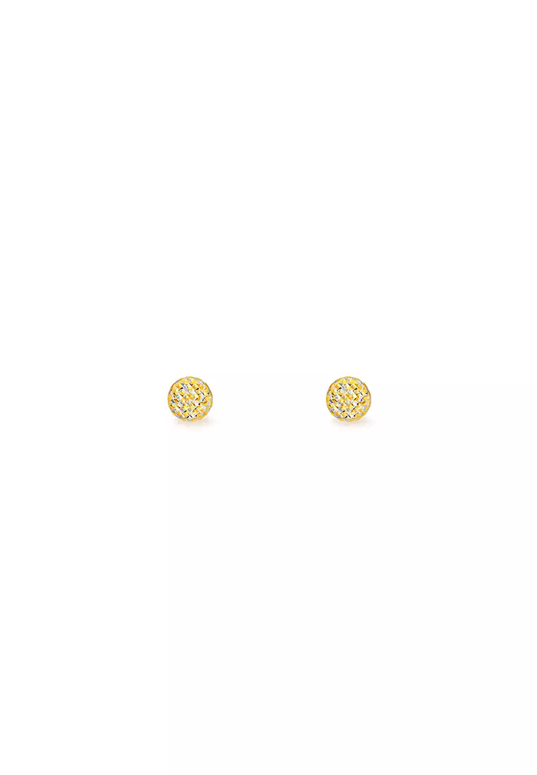 Buy MJ Jewellery MJ Jewellery 375/9K Gold Hemisphere Earrings S101E ...