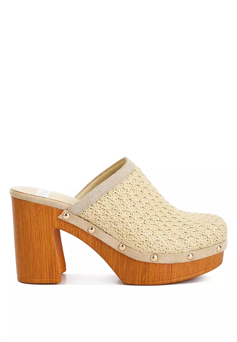 Buy Rag & CO Natural Raffia Platform Clogs 2025 Online | ZALORA Philippines