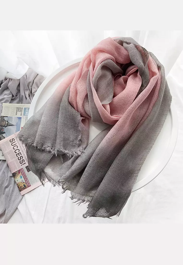 Buy Twenty Eight Shoes Acrylic Wool Gradient Color Thin Scarf JW JS-1115 2025 Online | ZALORA