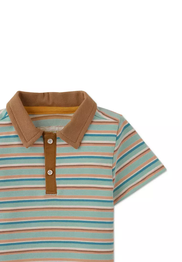 Buy Gingersnaps Baby Boys Stripey Fine Rib Polo 2025 Online | ZALORA Philippines