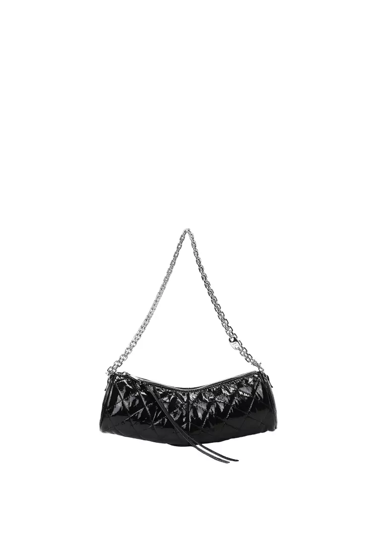 Jual RABEANCO Croissant Barrel Crossbody Clutch Bag - Black Original ...