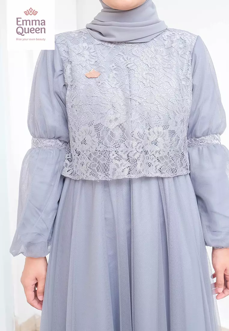 Jual EmmaQueen EmmaQueen - Dress Alin Stardew gamis kondangan simple ...