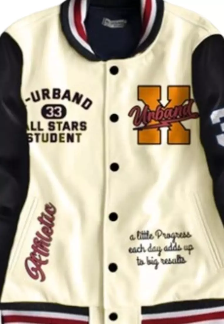 Jual Sogno Jaket Varsity Cream Original 2025 | ZALORA Indonesia