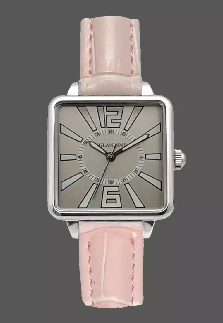 Buy EGLANTINE La Parisienne Steel Quartz Watch, Silver Dial on Pink ...