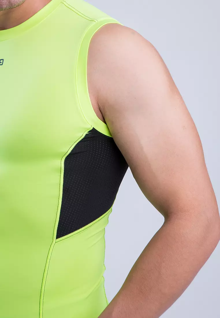AMNIG Men Ignite Compresion Sleeveless (Fuel Yellow) 2025 | Buy AMNIG ...
