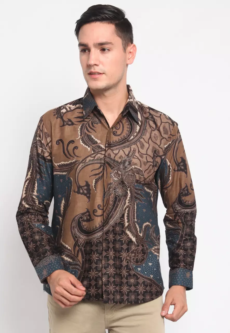 Jual ABIROY Kemeja Batik Pria Premium Slimfit Elegant Modern Lengan ...