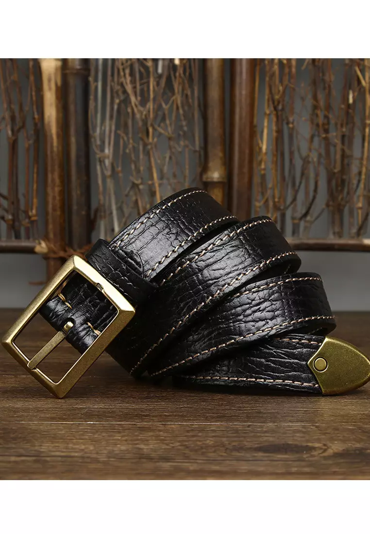 Buy Twenty Eight Shoes Thick Reversible Grain Leather Belt CP277 2025 ...