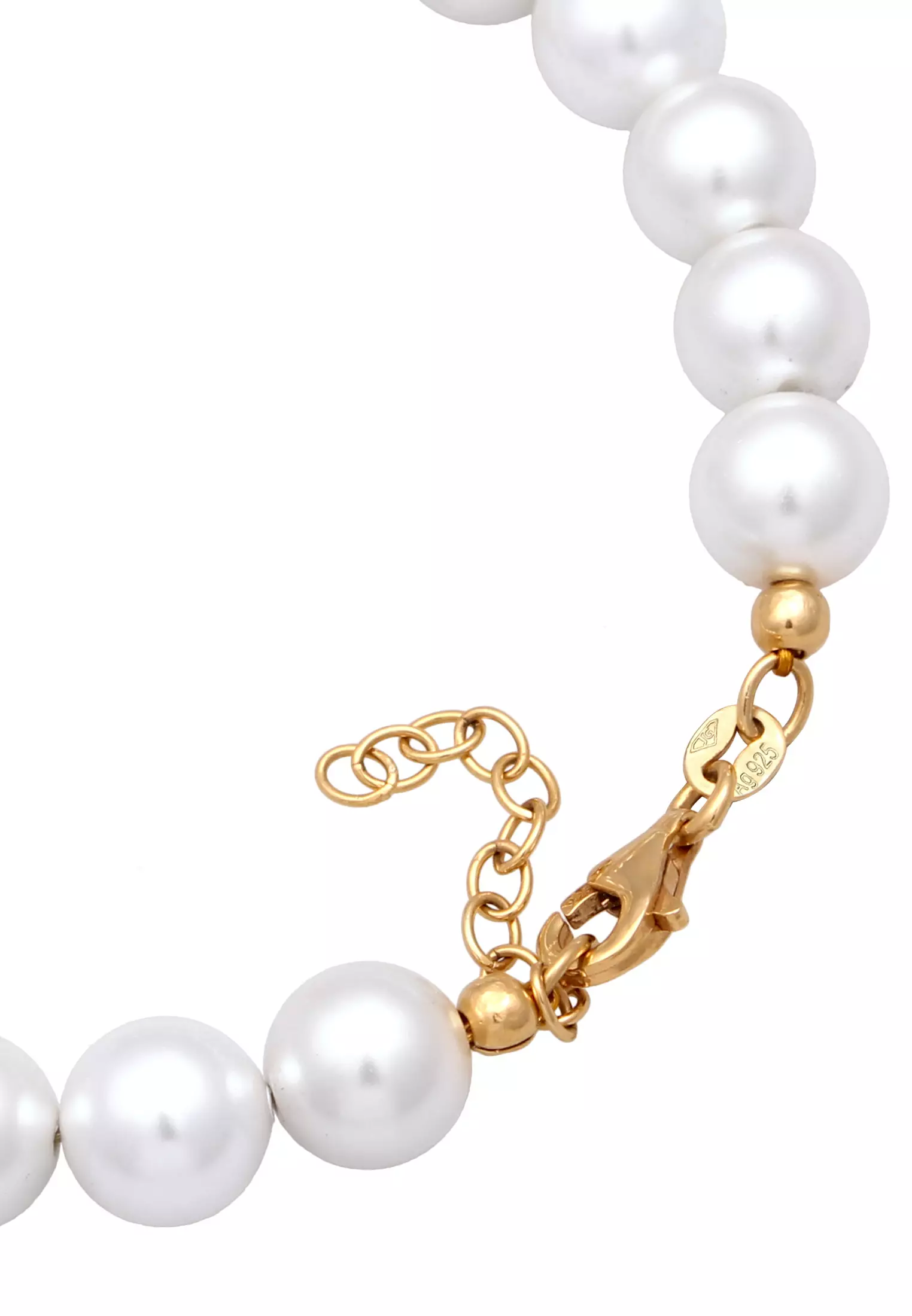 Buy ELLI GERMANY Swarovski® Pearl & Crystal Bracelet – Gold-Plated ...