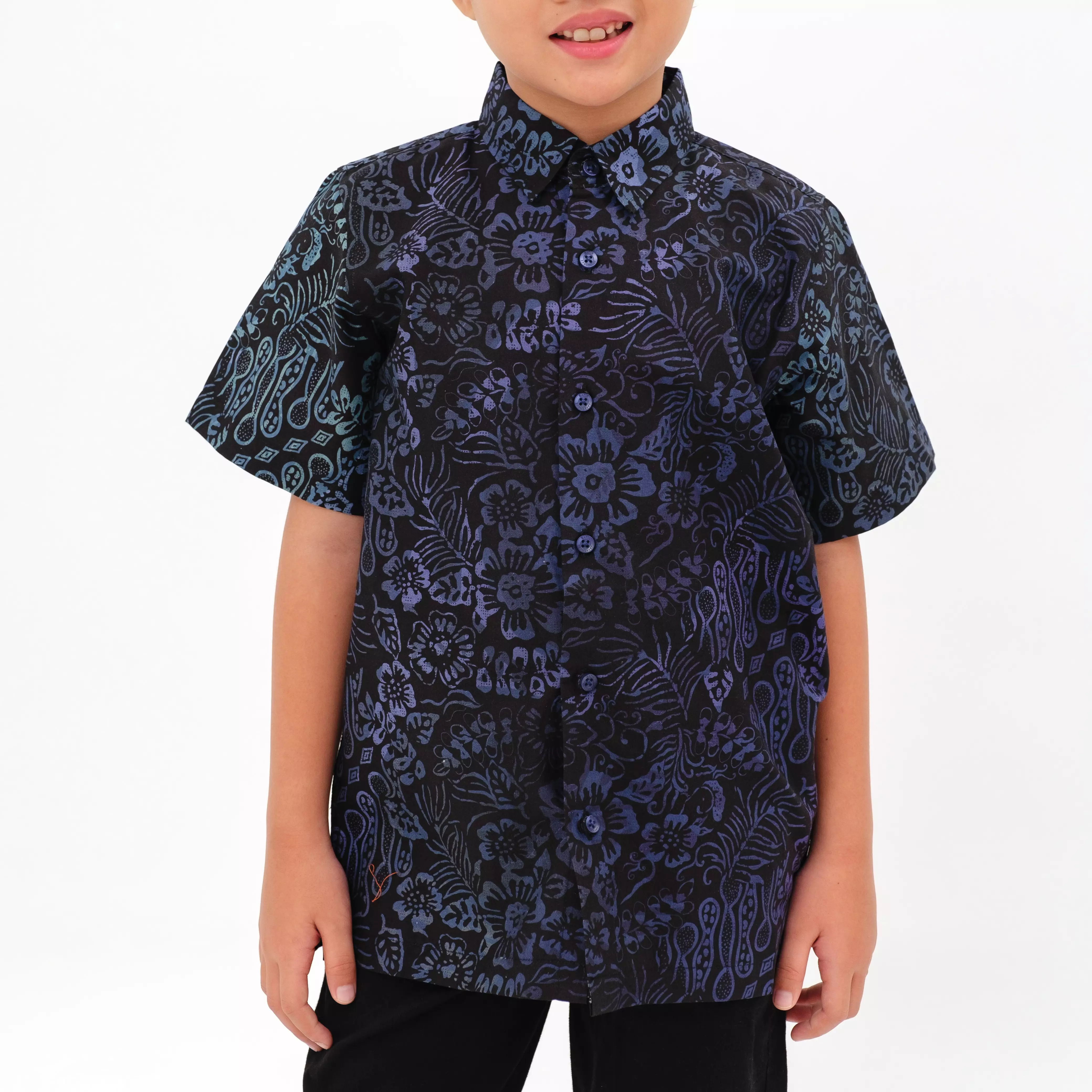 Jual Jayashree Batik Batik Kids Arun Navy Kemeja Batik Anak Lengan ...