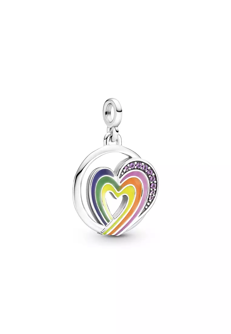 Buy PANDORA Pandora ME Rainbow Heart of Freedom Medallion Online ...
