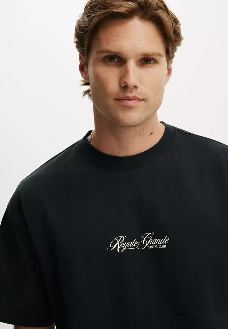 Buy Cotton On Box Fit Text T-Shirt 2026 Online | ZALORA