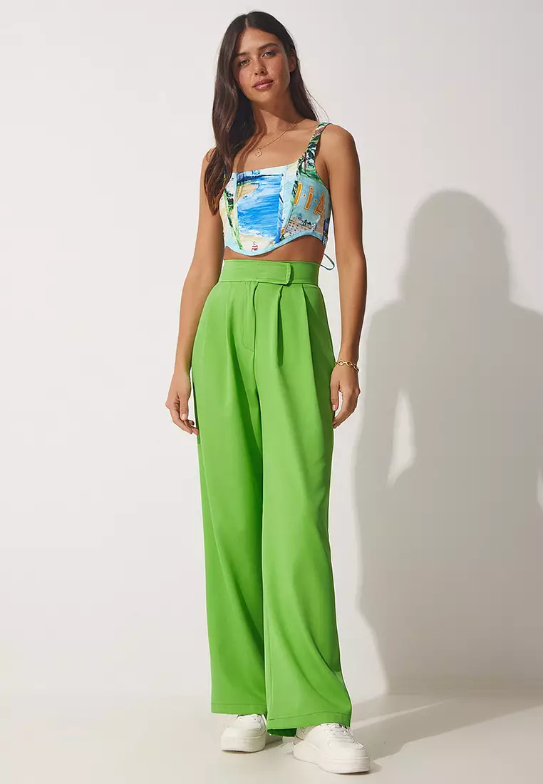 Jual Happiness Istanbul High Waist Pleated Pants Original 2024 Zalora
