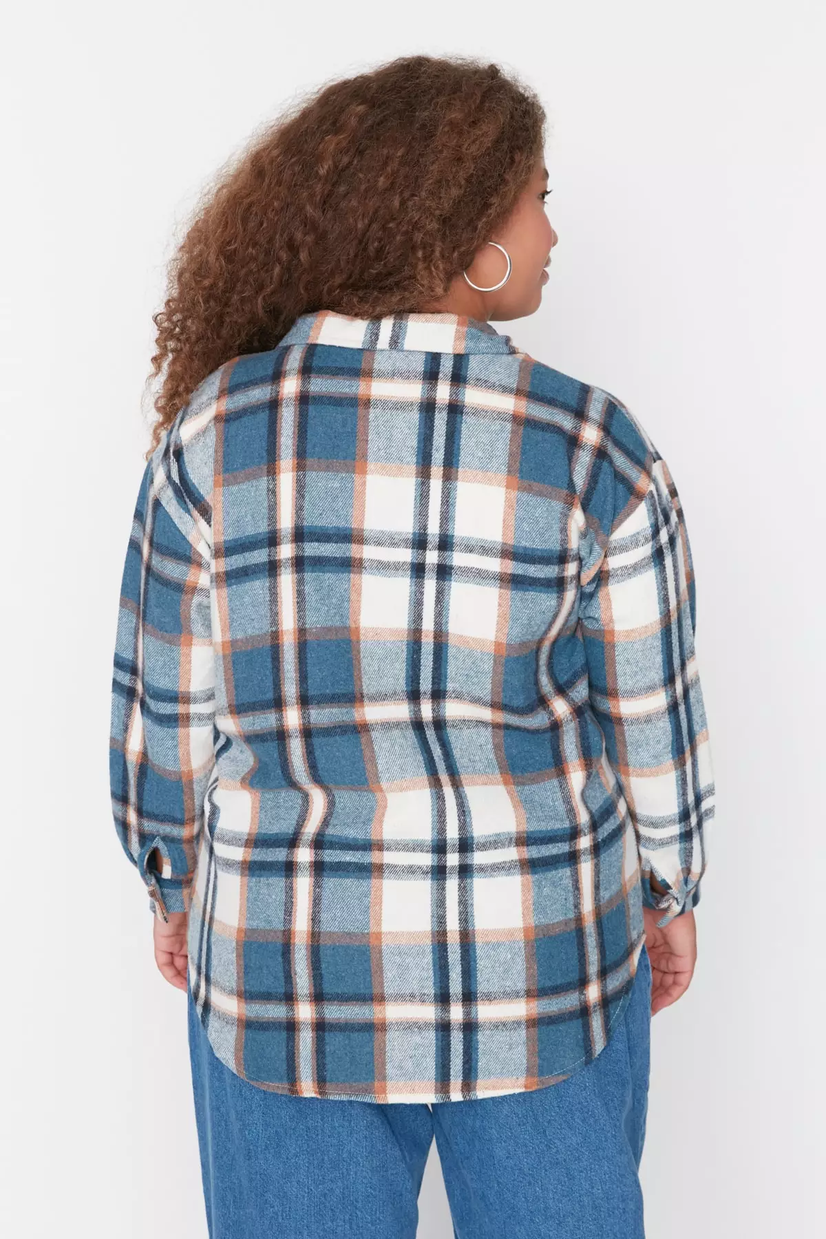Buy Trendyol Plus Size Checkered Shirt 2025 Online | ZALORA