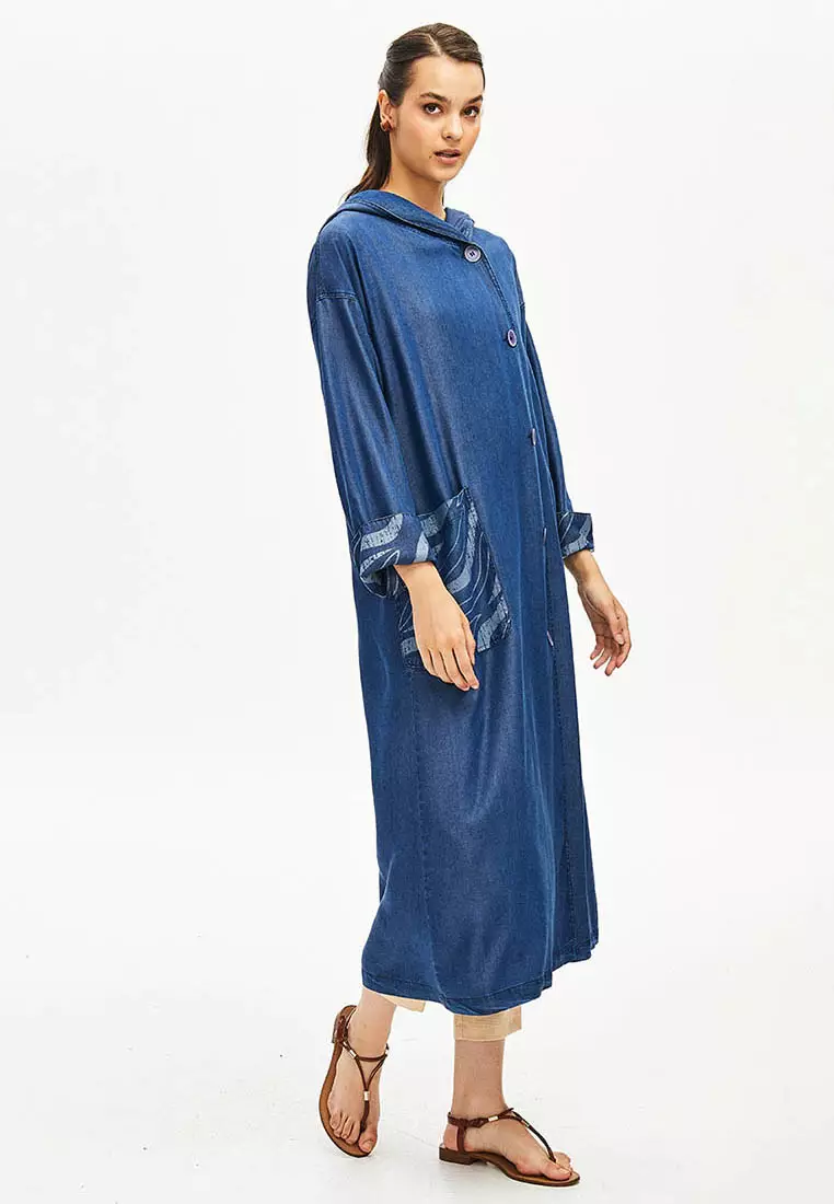 KAYRA Boat Neck Long Denim Wear-Go Navy Blue 2025 | Buy KAYRA Online ...