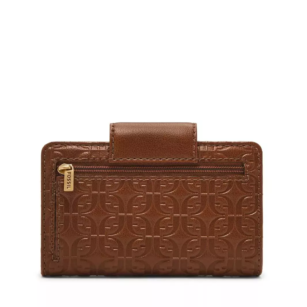 Jual Fossil Fossil Madison Multifunction Brown Embossed Dompet Wanita ...