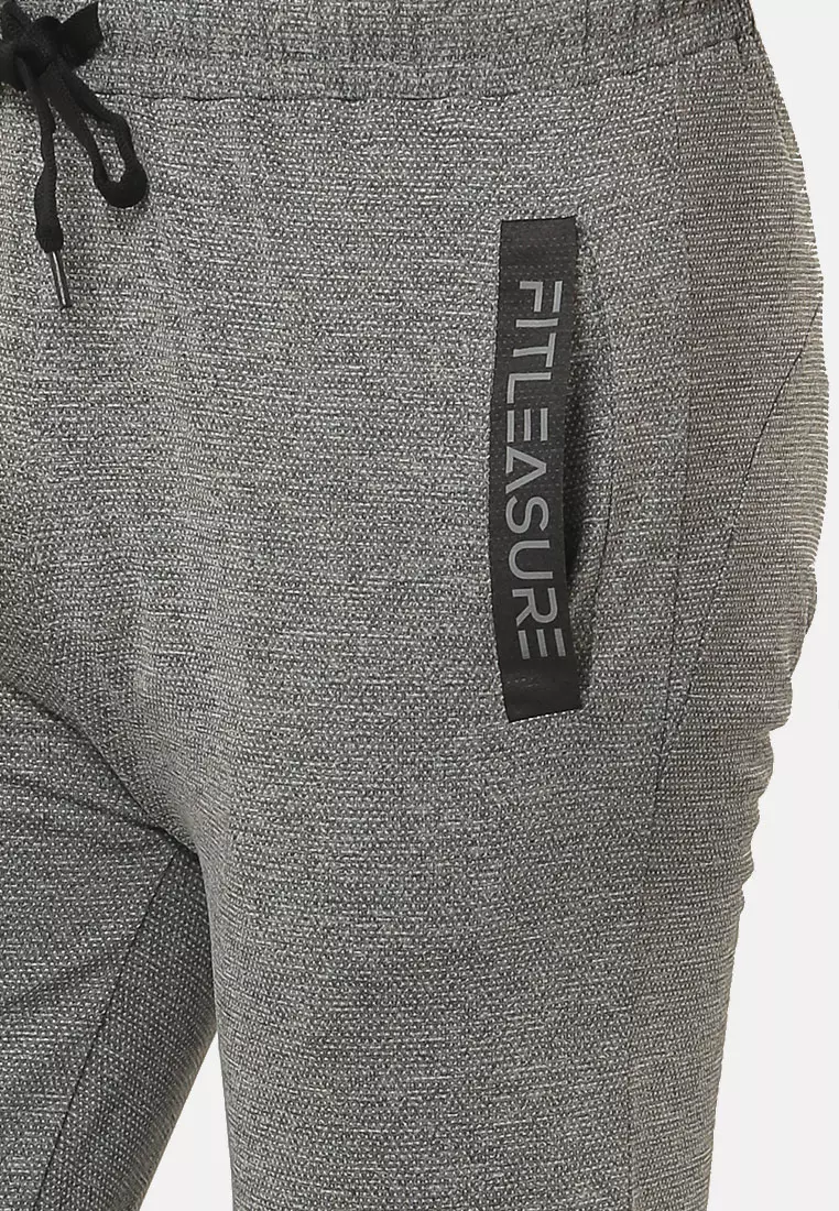 Buy Fitleasure Slim Fit Grey Workout/Training Men's Pants Online ...