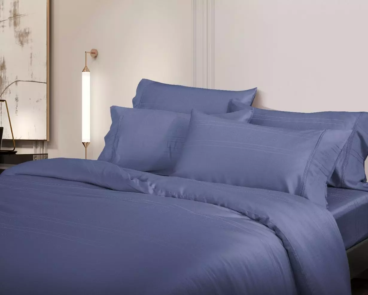 Jual AKEMI AKEMI Tencel Modal Earnest Manaro Country Blue Bed Sheet Set ...