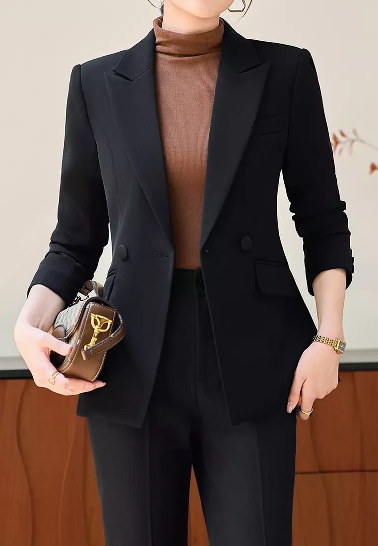 Buy HAPPY FRIDAYS Boss Lady Suit Jacket YGH-EM8157 2025 Online | ZALORA ...