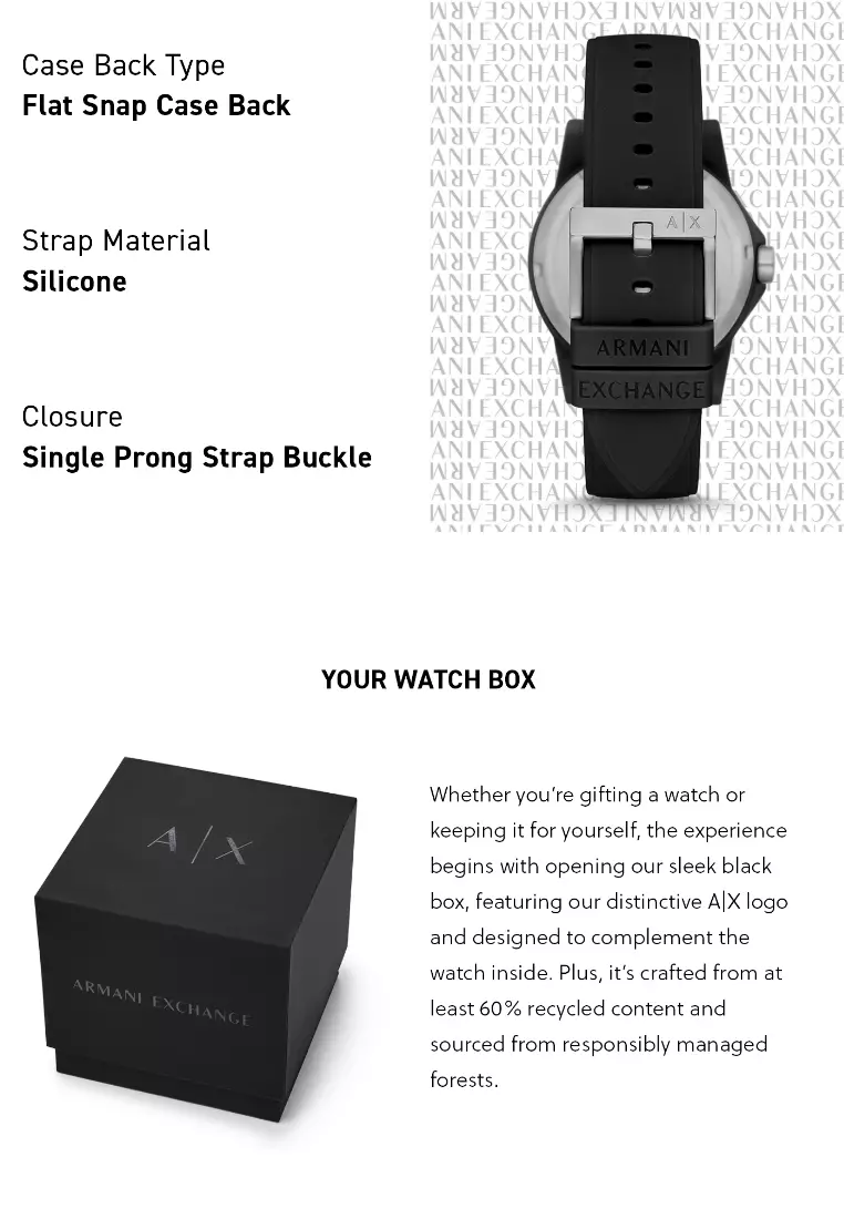 Buy Armani Exchange Armani Exchange Men's Outerbanks Analog Watch ...
