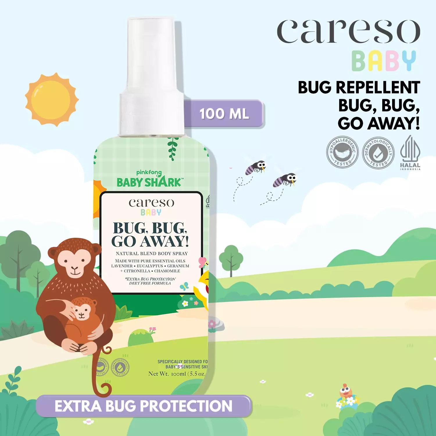 Jual CARESO Careso Baby - Bug, Bug, Go Away! Anti-Nyamuk / Natural Blend Body Spray Original ...