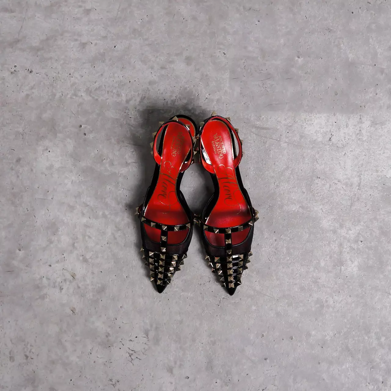 Jual Valentino Garavani Sepatu VALENTINO ROCKSTUD ALCOVE BLACK 100MM ...