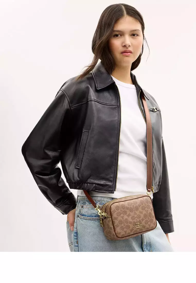 Buy COACH Mini Carey Crossbody Bag In Signature Canvas Online | ZALORA ...