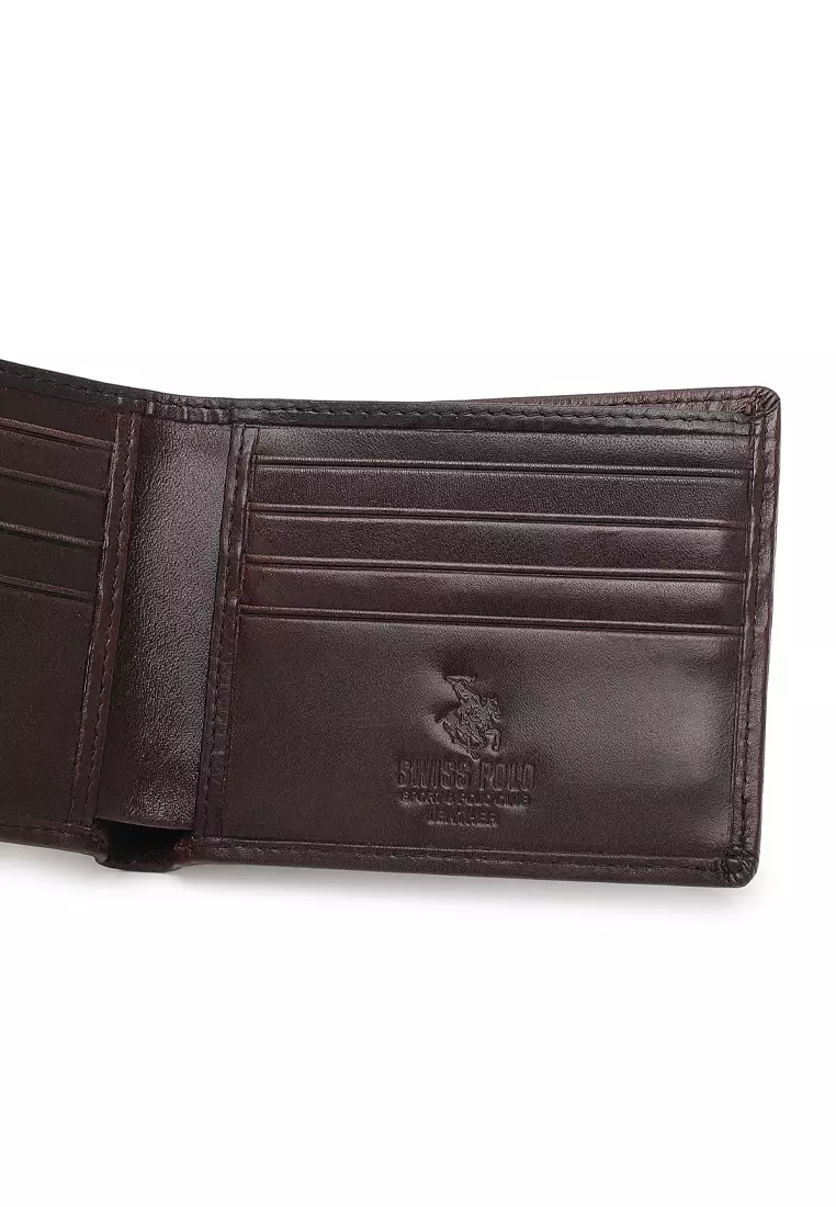Buy Swiss Polo Genuine Leather RFID Short Wallet - Brown Online ...