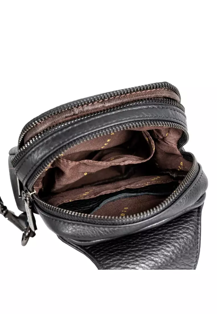 Jual Jack Studio Unisex Grain Leather Crossbody Sling Bag BAI 40814 ...
