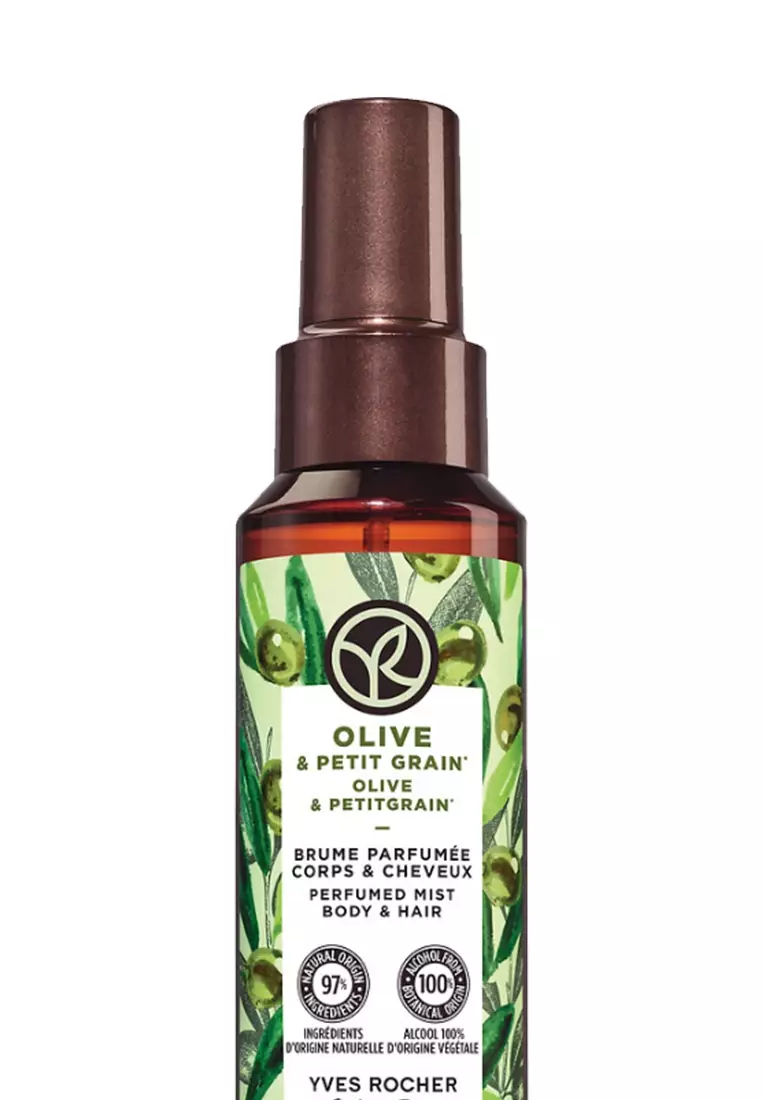 Buy Yves Rocher Olive Petitgrain Perfume Hair & Body Mist - 100ml ...