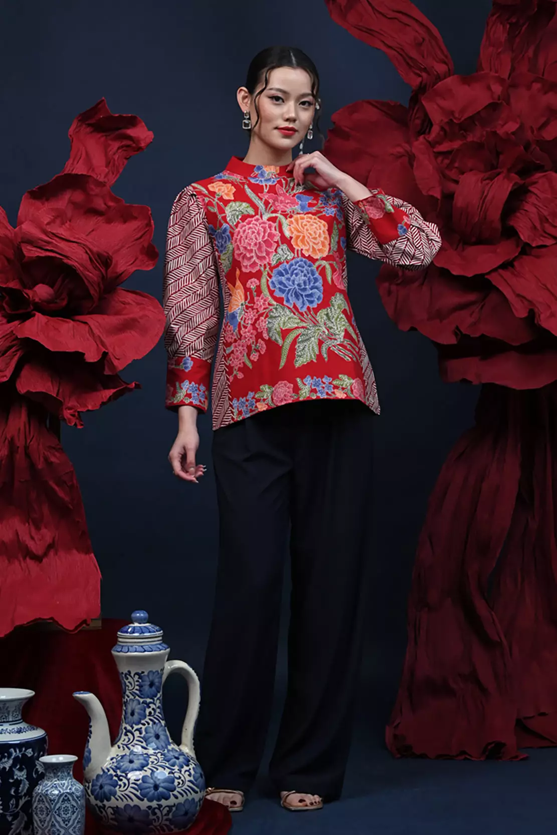 Jual Nona Rara Batik NONA RARA - Stary Encim T3607, Dress Batik Casual ...