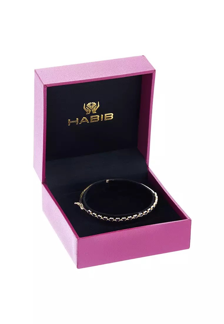 Buy HABIB HABIB 375/9K Yellow and White Gold Bangle XB206339-YW-DC-LP ...