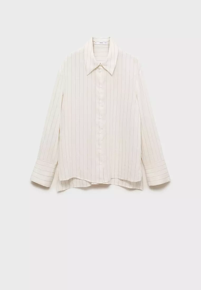 Buy Mango Stripe-Print Shirt Online | ZALORA Malaysia