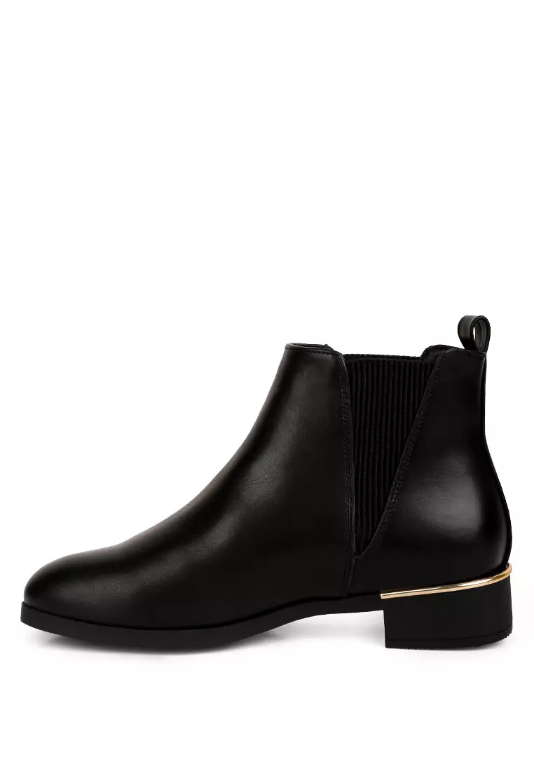 Buy London Rag Black Metallic Sling Detail Chelsea Boots Online ...