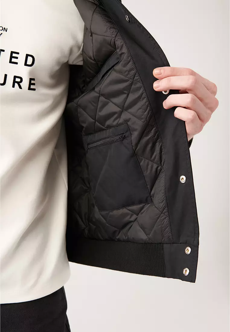 Buy Avva Striped Detail Bomber Jacket 2025 Online | ZALORA Philippines