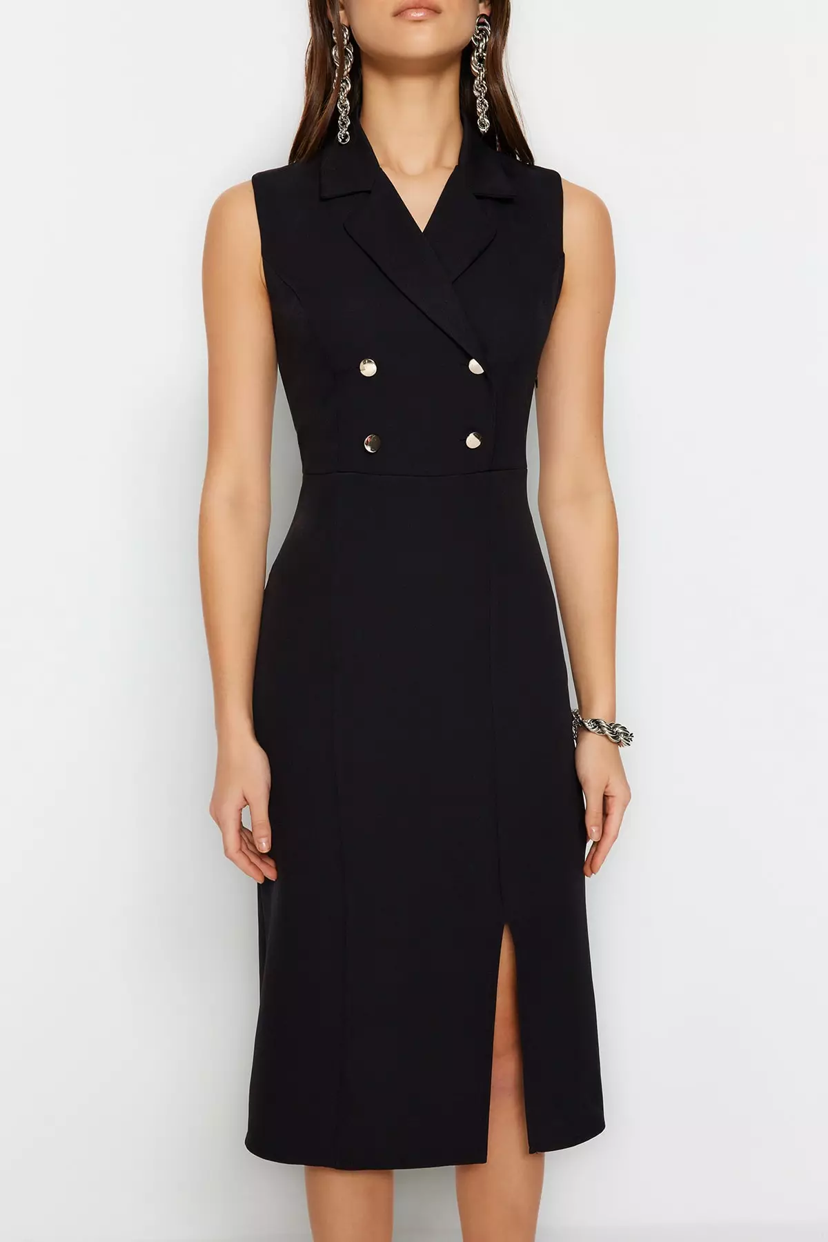 Buy Trendyol Button Midi Dress 2026 Online | ZALORA Philippines