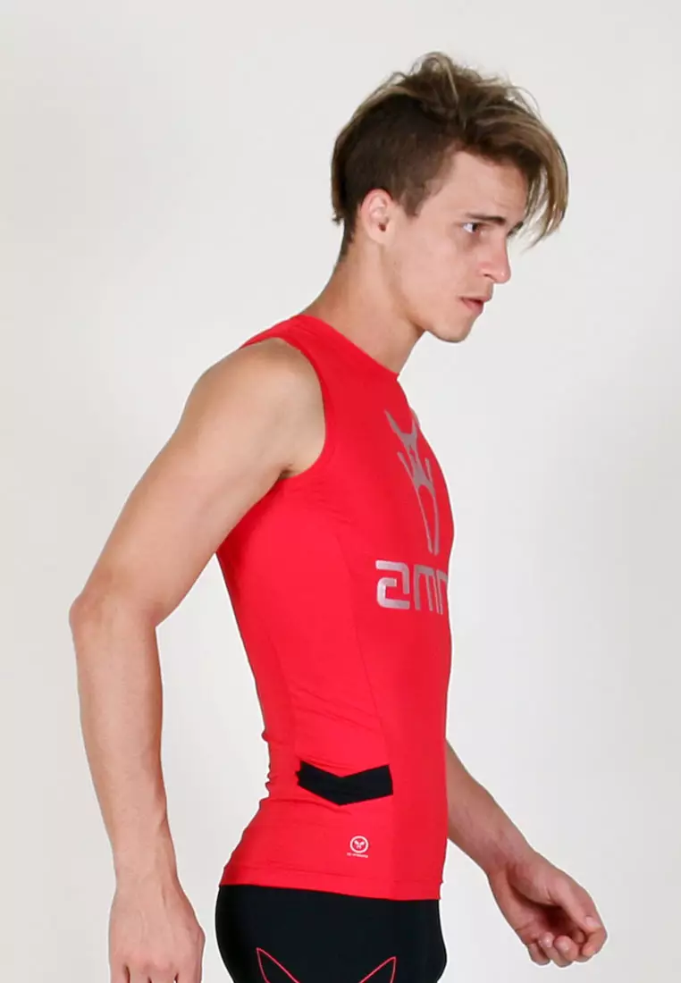 Buy AMNIG Men Maxforce Victory Compression Singlet (Red) 2025 Online ...