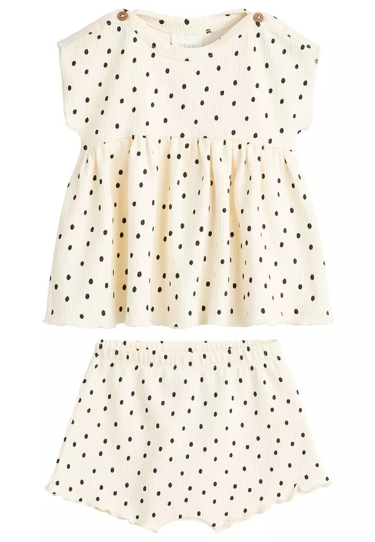 Buy NEXT Baby Peplum Rib Top and Shorts 2 Piece Set Online | ZALORA ...