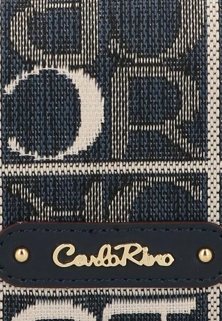 Buy Carlo Rino Dark Blue Carlo GEO Jacquard 2-fold Wallet Online ...