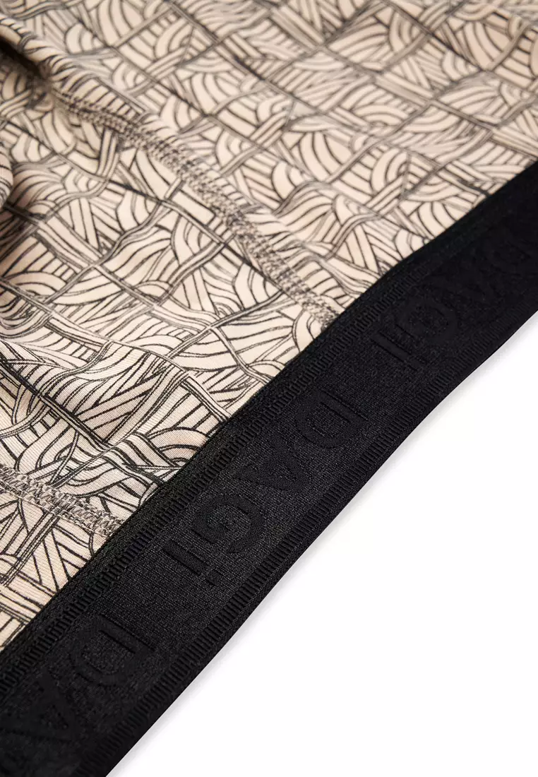 Buy DAGİ 3-Pack Mink Basic Boxer, Geometric Printed, Short Leg ...