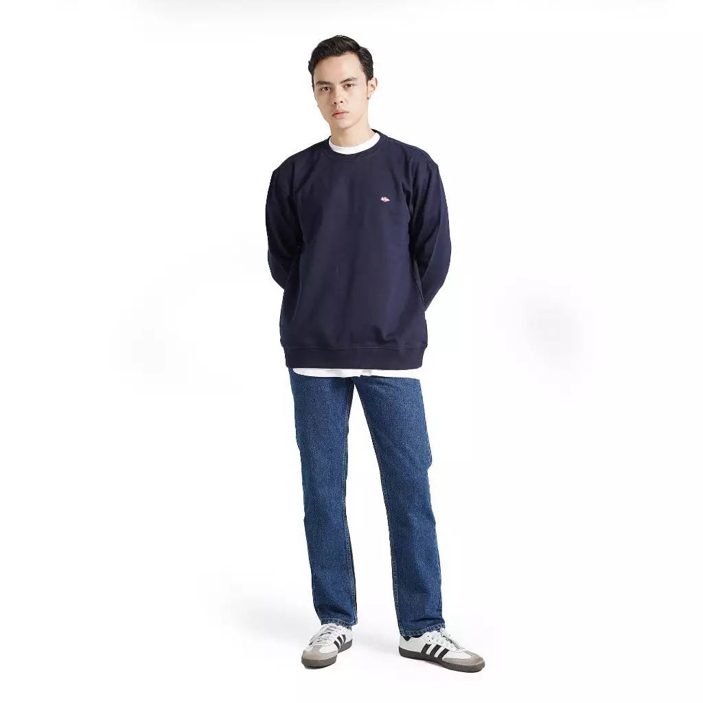 Jual Lee Cooper LEE COOPER SWEATER SMALL LOGO RETRO NAVY Original 2026 ...