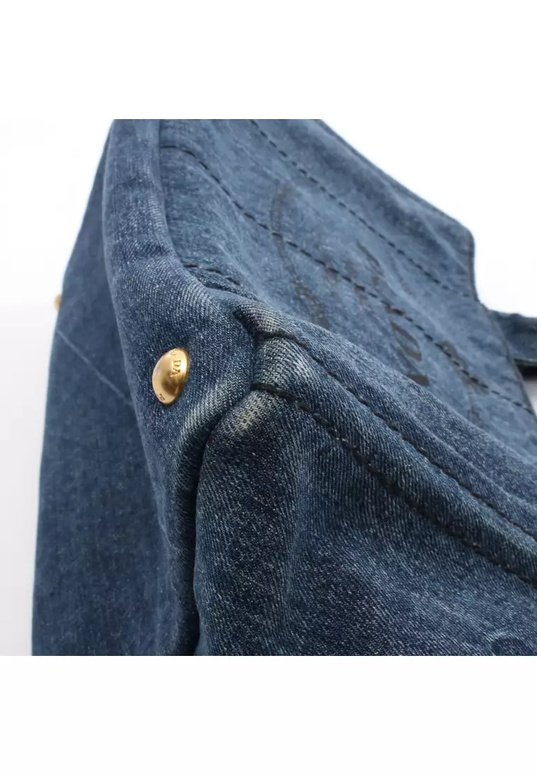 Buy Prada Pre-Loved Prada Ⅾenim CANAPA Kanapa Handbag tote bag denim ...