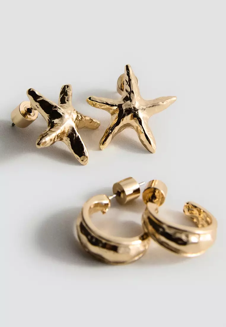 Jual Mango Set of Combined Textured Earrings Original 2025 | ZALORA ...