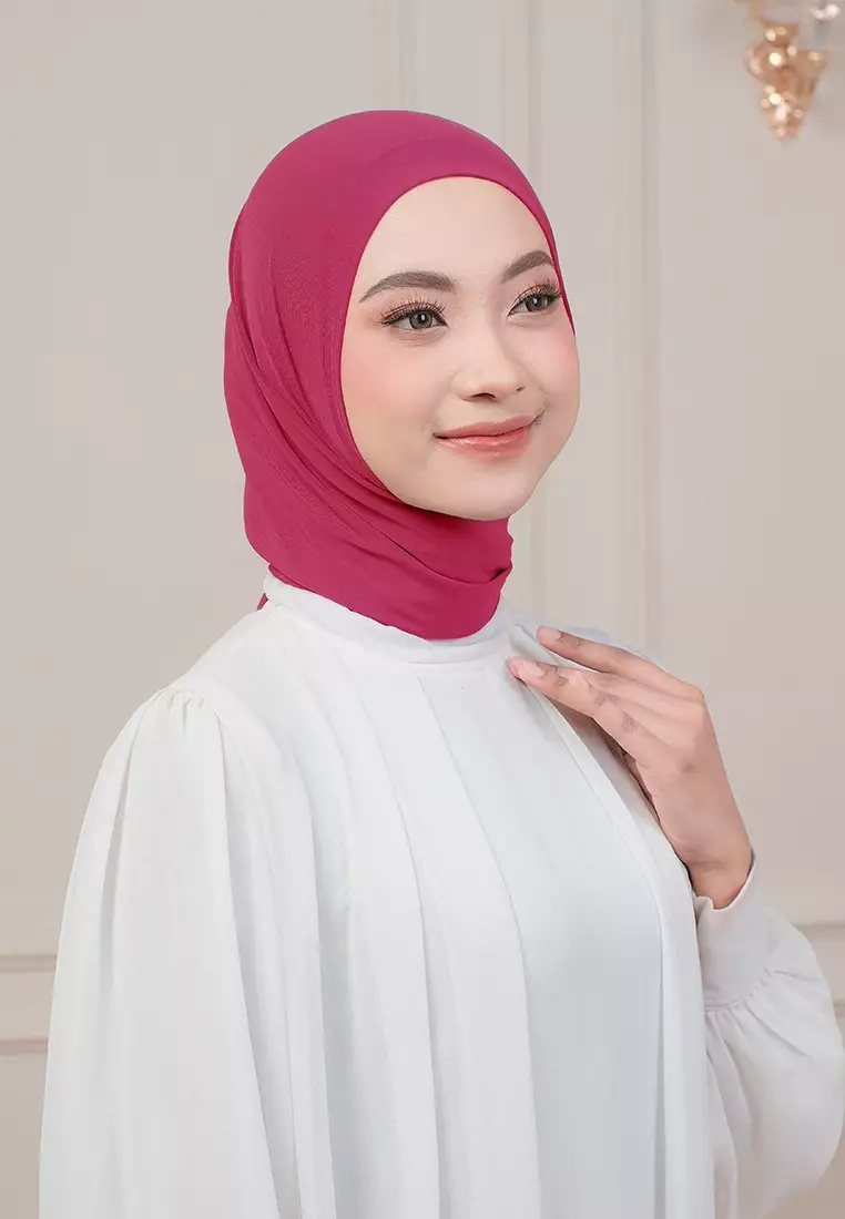 Jual Cantik Kerudung HIJAB INSTAN QIARA - FUSCHIA Original 2025 | ZALORA Indonesia
