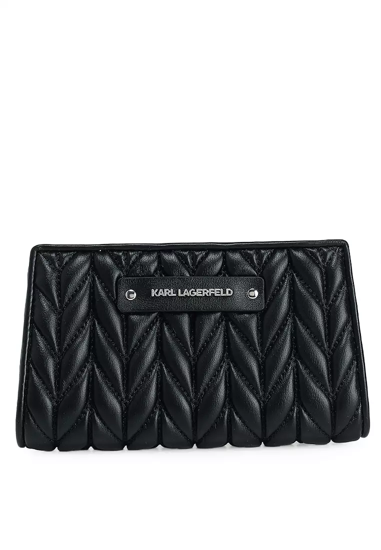 Jual KARL LAGERFELD K/Weave Medium Zip-Around Wallet Original 2025 ...