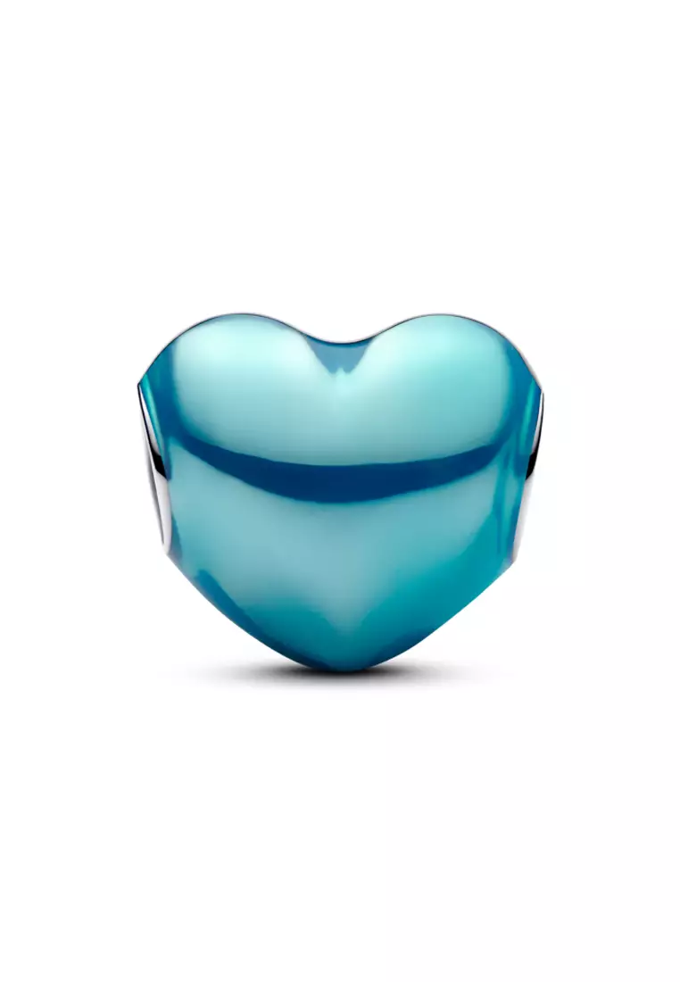 Buy PANDORA Pandora Metallic Sky Blue Heart Charm Online | ZALORA Malaysia