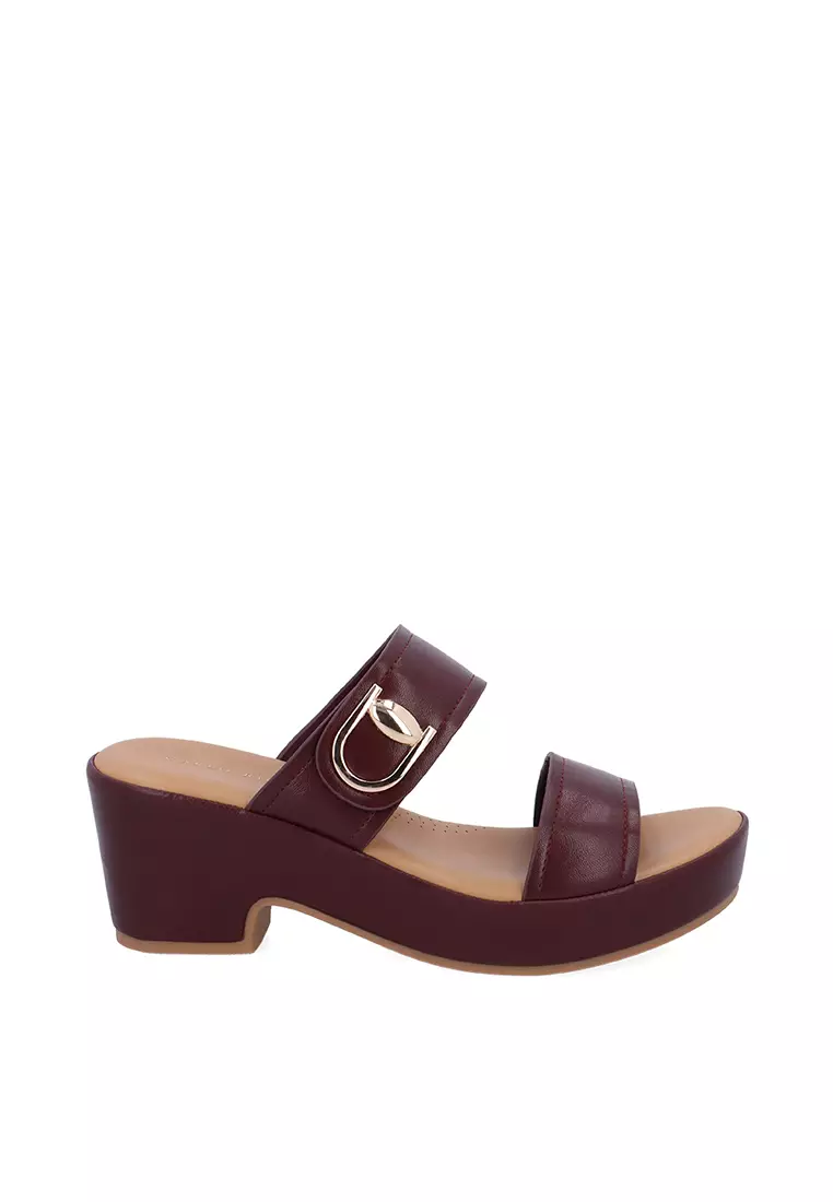 Buy Carlo Rino Maroon Diorlyn Sandals Online | ZALORA Malaysia
