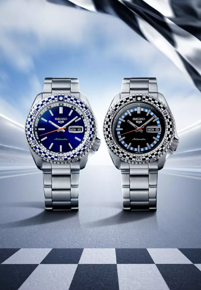 Seiko Seiko 5 Sports SKX Sports Style Petrol Blue ‘Checker Flag ...