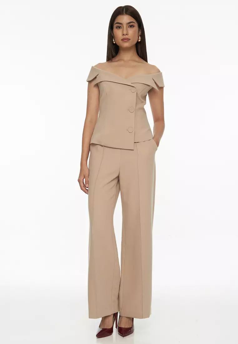 Buy Dressing Paula Off Shoulder Suit Top Online | ZALORA Malaysia
