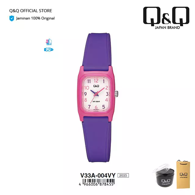 Jual Q&Q Q&Q QnQ QQ Original Arloji Jam Tangan Anak Lucu Analog - V33 V33A Tahan Air 10 BAR ...